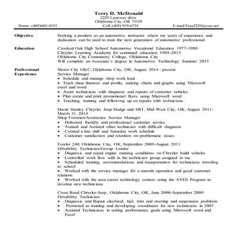 NASCAR RESUME SC | DOCX