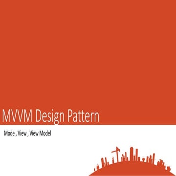 MVVM Design Pattern | PPTX | Computing | Technology & Computing