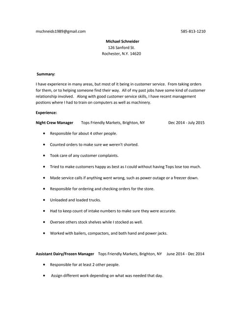 db resume 2016 | RTF