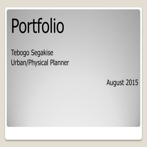 PORTFOLIO T.SEGAKISE | PPT