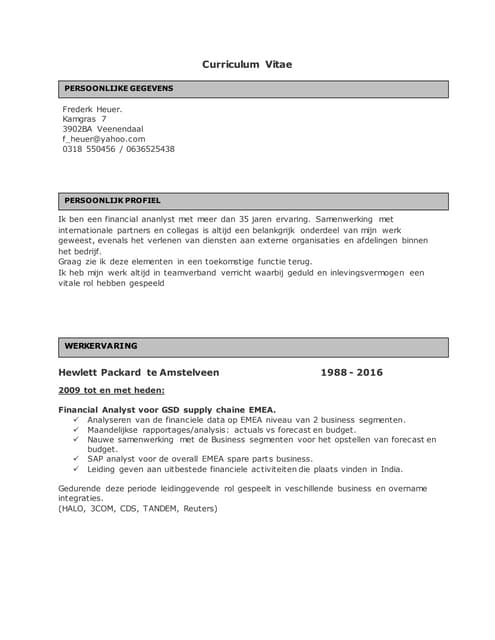 Curriculum Vitae Rene van HeijningenDec2014 | PDF