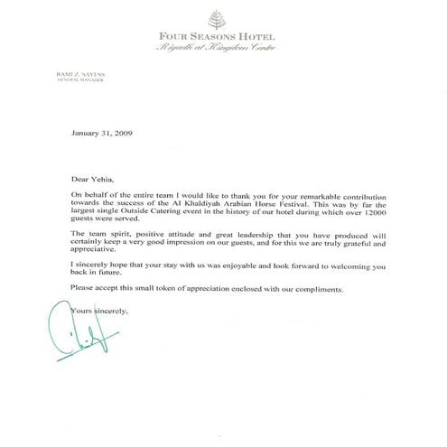 FS RIYADH 2009 FOR TASK FORCE THANKS LETTER 1 | PDF