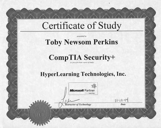 Toby's Comptia Network + Certificate | PPT