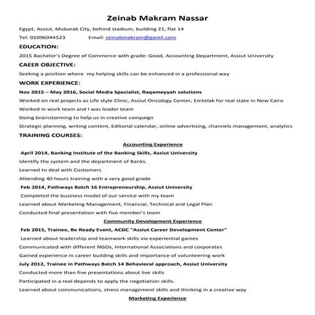 Nourhan's CV | DOCX