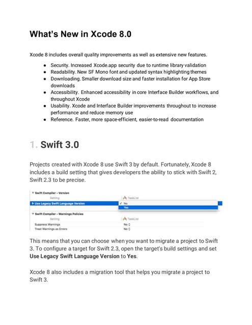 What's new in Xcode 9? | PPT | Operating Systems | Computer Software and Applications