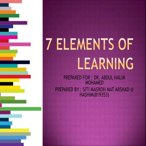 7 element of learning | PPT