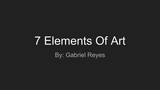 Elements of art | PPT