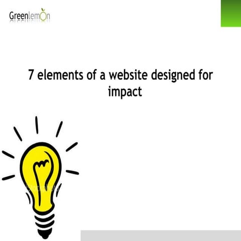 7 elements of a website designed for impact | PPT