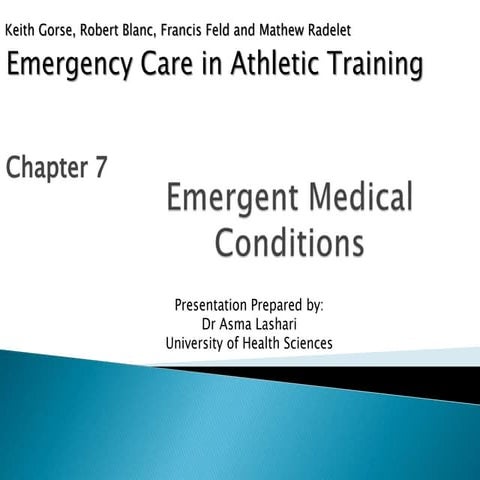 Chapter 7 Emergent Medical Conditions | PPTX