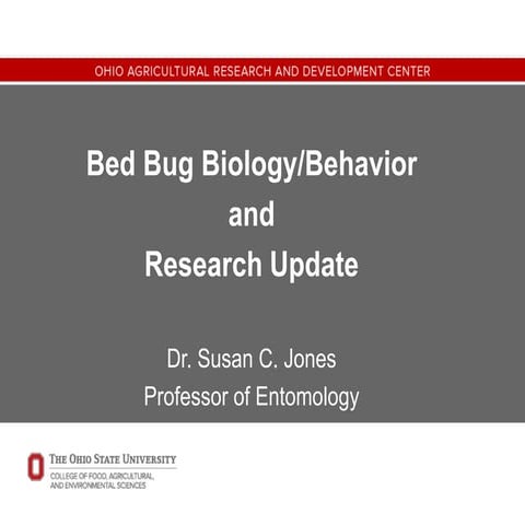 Bed Bug Biology/Behavior and Research Update | PPT