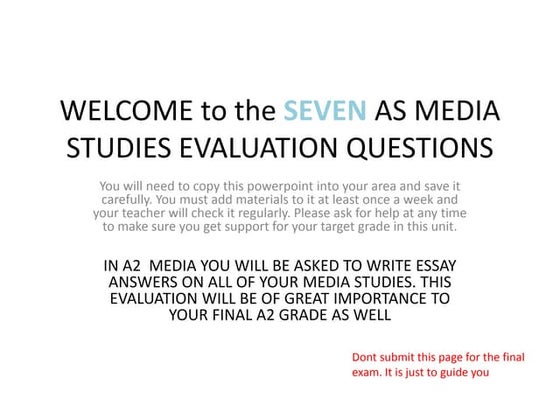 As media evaluation | PPT