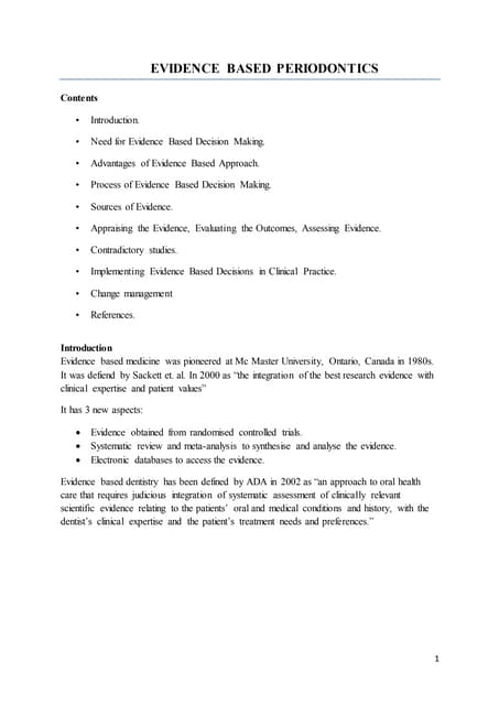 Evidence based medicine | PPTX | Cancer | Diseases and Conditions