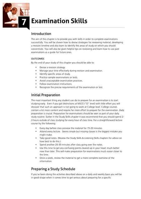 Study Skills & Exam Preparation | PPTX