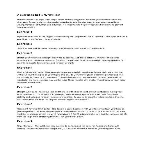 Exercise – mobility and stretches upper body wrist and hand stretches | PDF