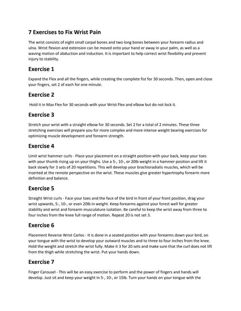 Hand wrist exercises | PDF