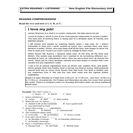 7 extra reading & listening | DOC