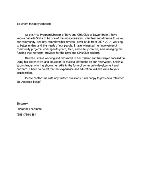 Letter of Recommendation | DOC