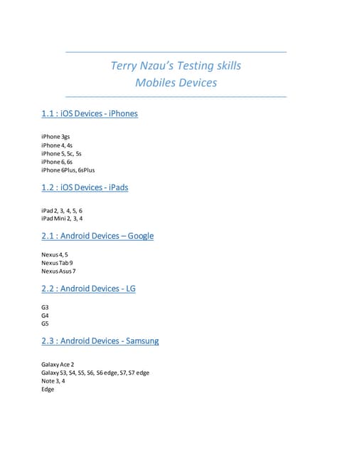 Terry Testing skills_Consoles | DOCX | Home Entertainment Systems ...