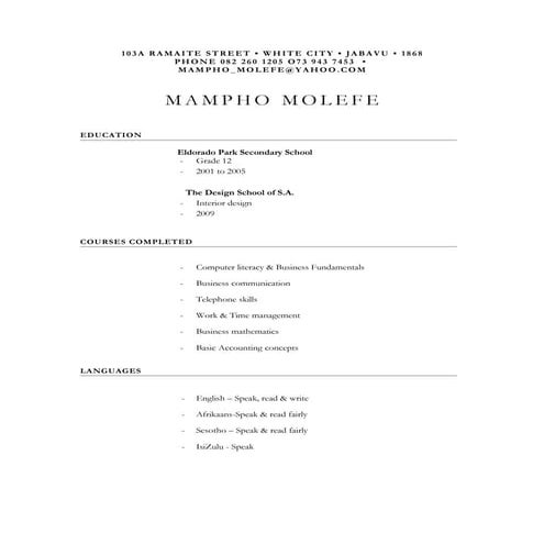 mampho(1) | PDF