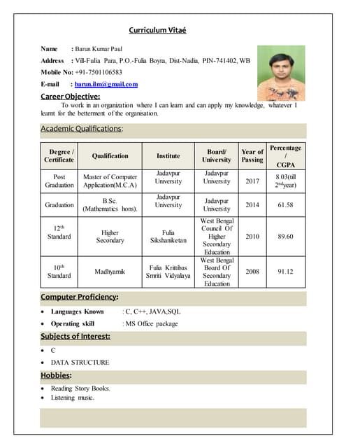 Resume of anup | PDF