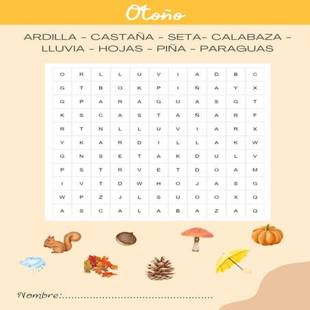 Sopa de letras otoño | PDF | Weather | Science