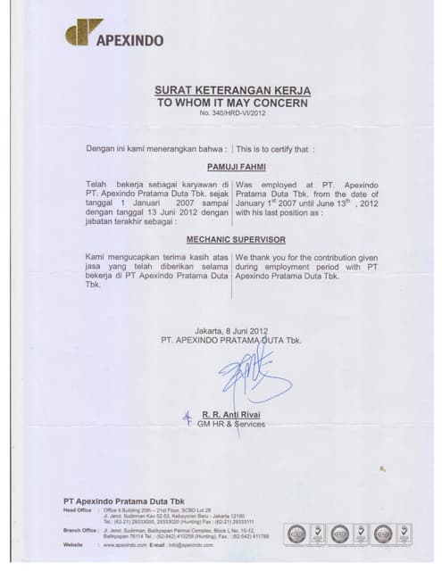 Experience Cert 2 | PDF