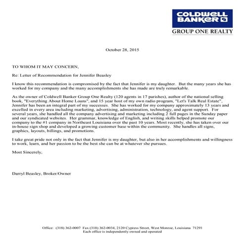 Fusion recommendation letter | PDF