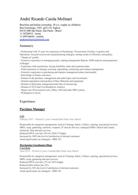 Andre Molinari presentations