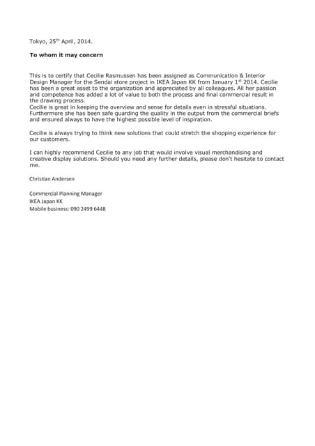 Hossein Reference Letter | PDF