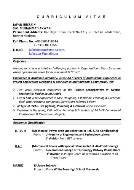 CURRICULUM VITAE World Bank Format V3 | PDF | Civil Engineering ...