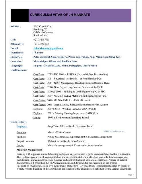 Curriculum Vitae QS | PDF