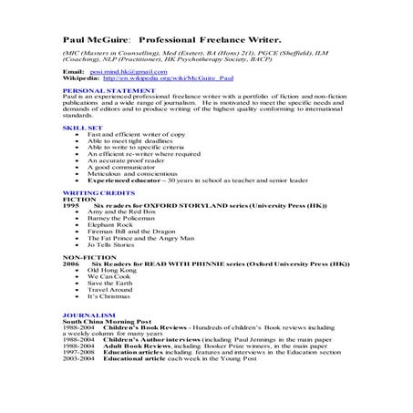 Writing CV (1) | PDF