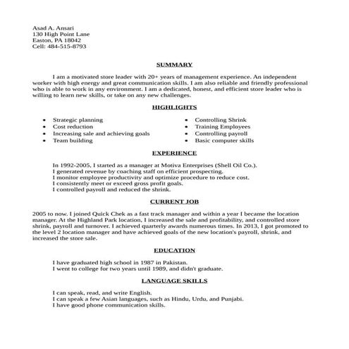 ASIF Resume (2) | DOC