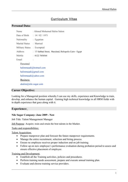 Hani update cv | PDF