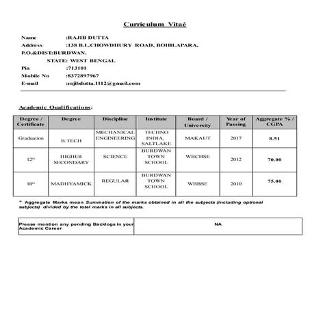 RAJIB CV | DOCX | Education