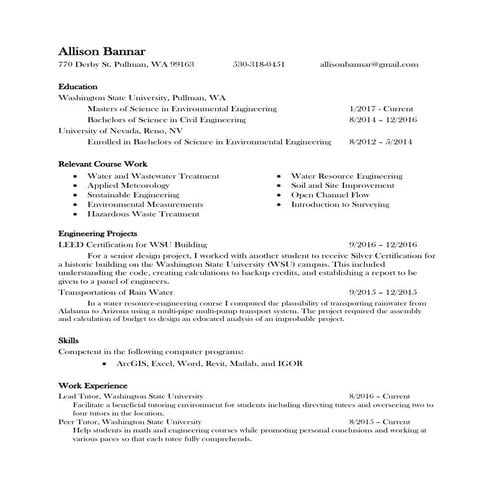 Updated resume | DOCX