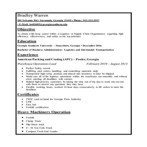 Bradley Warren 09-25-16 resume | DOCX