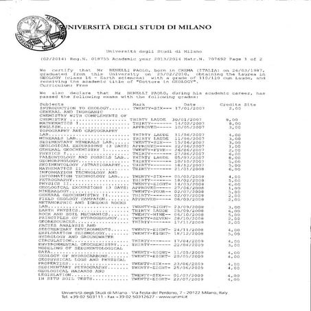 official transcript bachelor degree | PDF