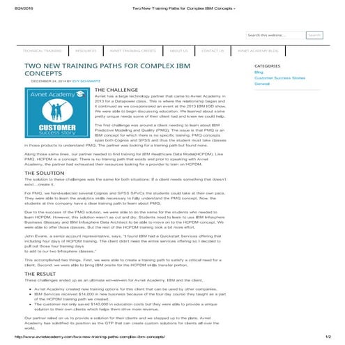 Training Paths for Complex IBM Concepts | PDF