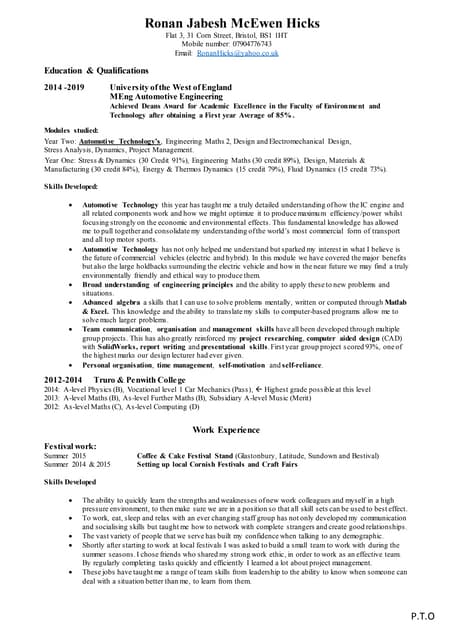 New CV - Matt Smith | DOCX