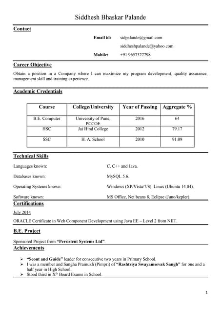 Devashish Resume0.6 | PDF | Operating Systems | Computer Software and Applications