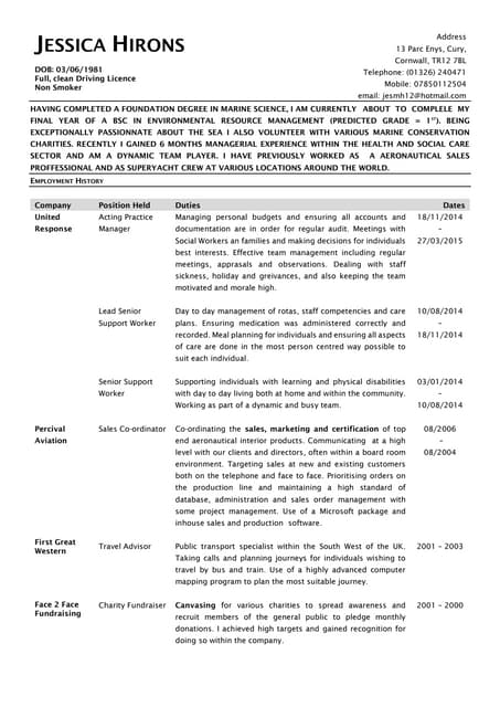 Hope smith cv | DOCX