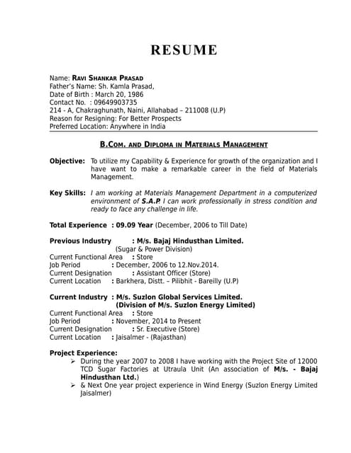 Cv permit receiver shams alam-01-2 | PDF