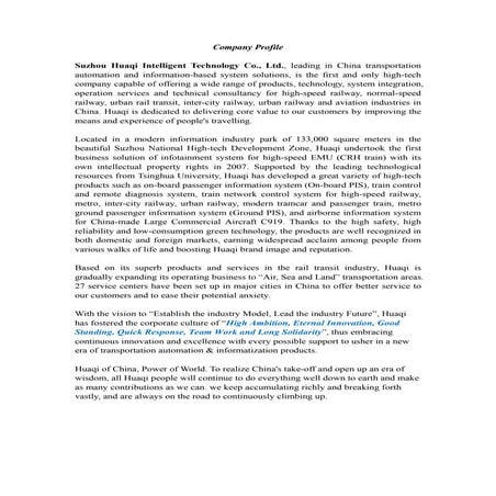 Corporate Profile | PDF