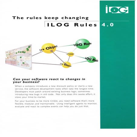 1996 ILOG Rules datasheet | PDF