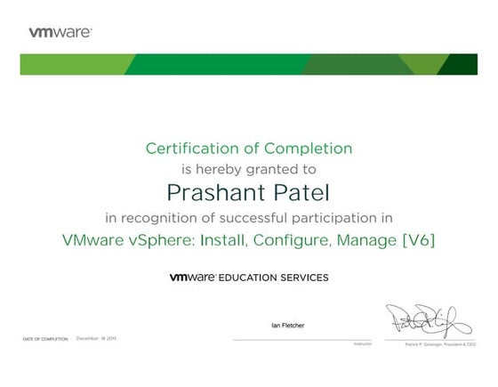 VMware NSX Certification | PPT