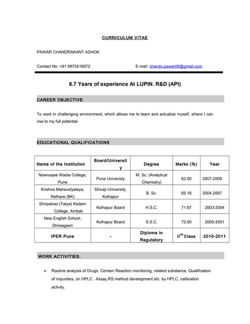 Pallavi resume | PDF