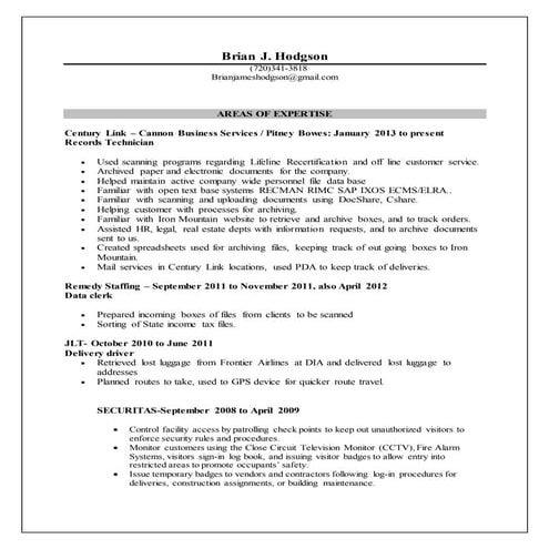 brian resume 2 | DOCX | Law