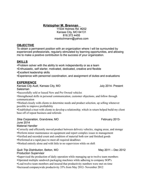Ken Ohnell Resume 7-15 | PDF