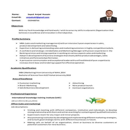 Amjad cv -for job- uae | DOCX | Business Administration | Business